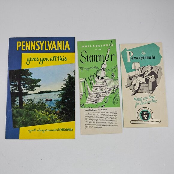 Office | Vintage 195s Pennsylvania Brochure Lot Philadelphia Summer ...